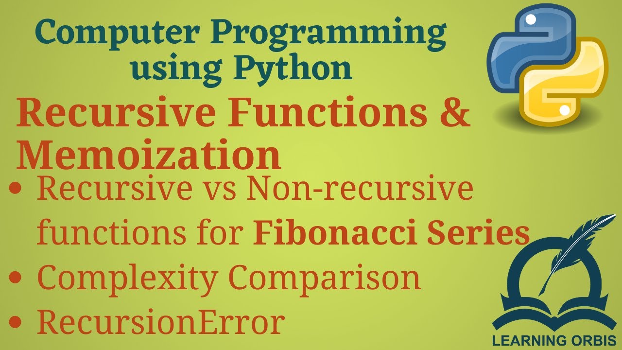 Python Programming Basics To Advanced Recursive Functions And Memoization Lab 28 Youtube