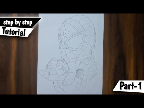 Spider man sketch part-1 l Step by step l tutorial vedio l - YouTube