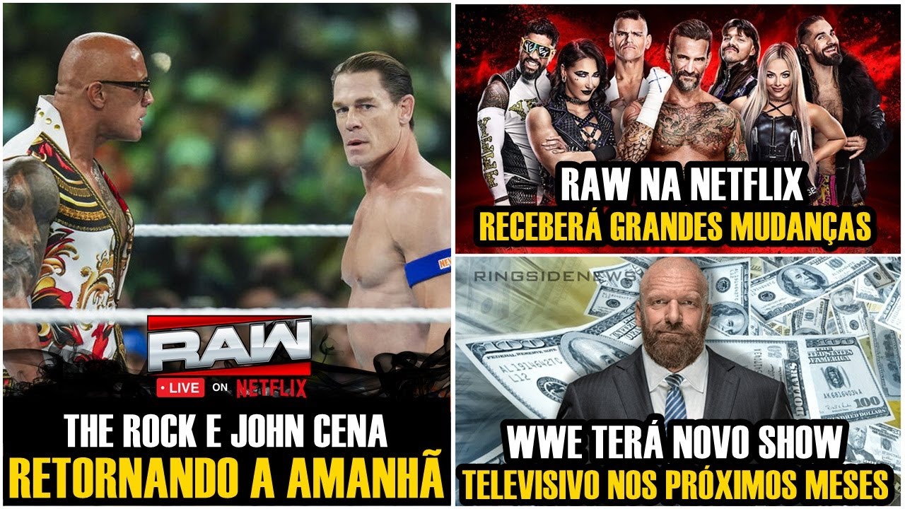 BOMBA!!! THE ROCK, JOHN CENA E MAIS NOVIDADES DA ESTRÉIA DO RAW NA NETFLIX E NOVO SHOW NA WWE ...