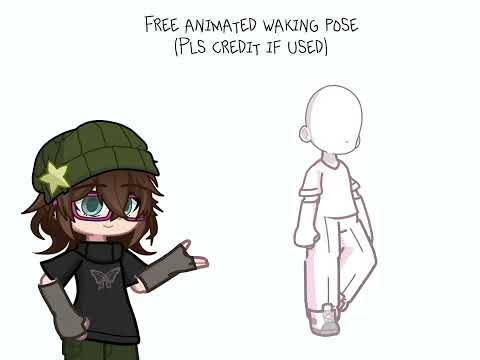 Free animated walking pose for Gacha life 2! || Credit me if use it ...