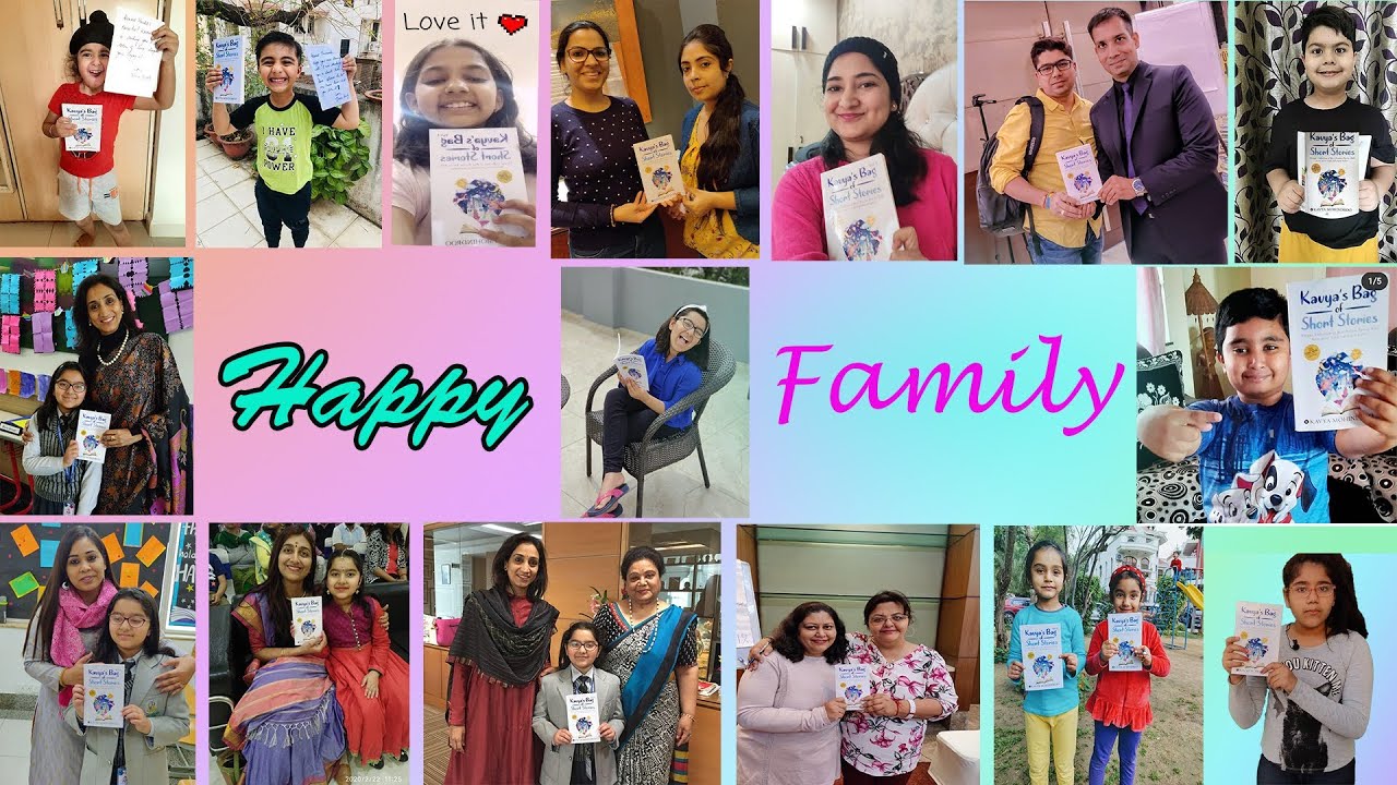 Kavya's 1st Book "Kavya's Bag of Short Stories" Happy Family and Reader ...