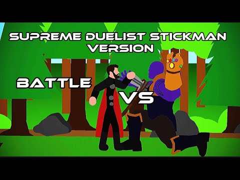 THOR vs THANOS . Supreme duelist stickman battle - YouTube
