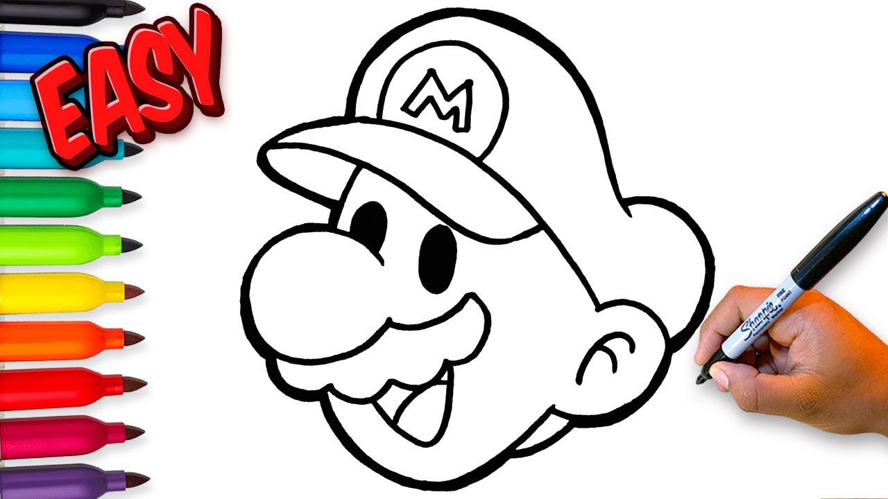 How to Draw Paper Mario Step by Step for Beginners | Drawing Tutoria ...