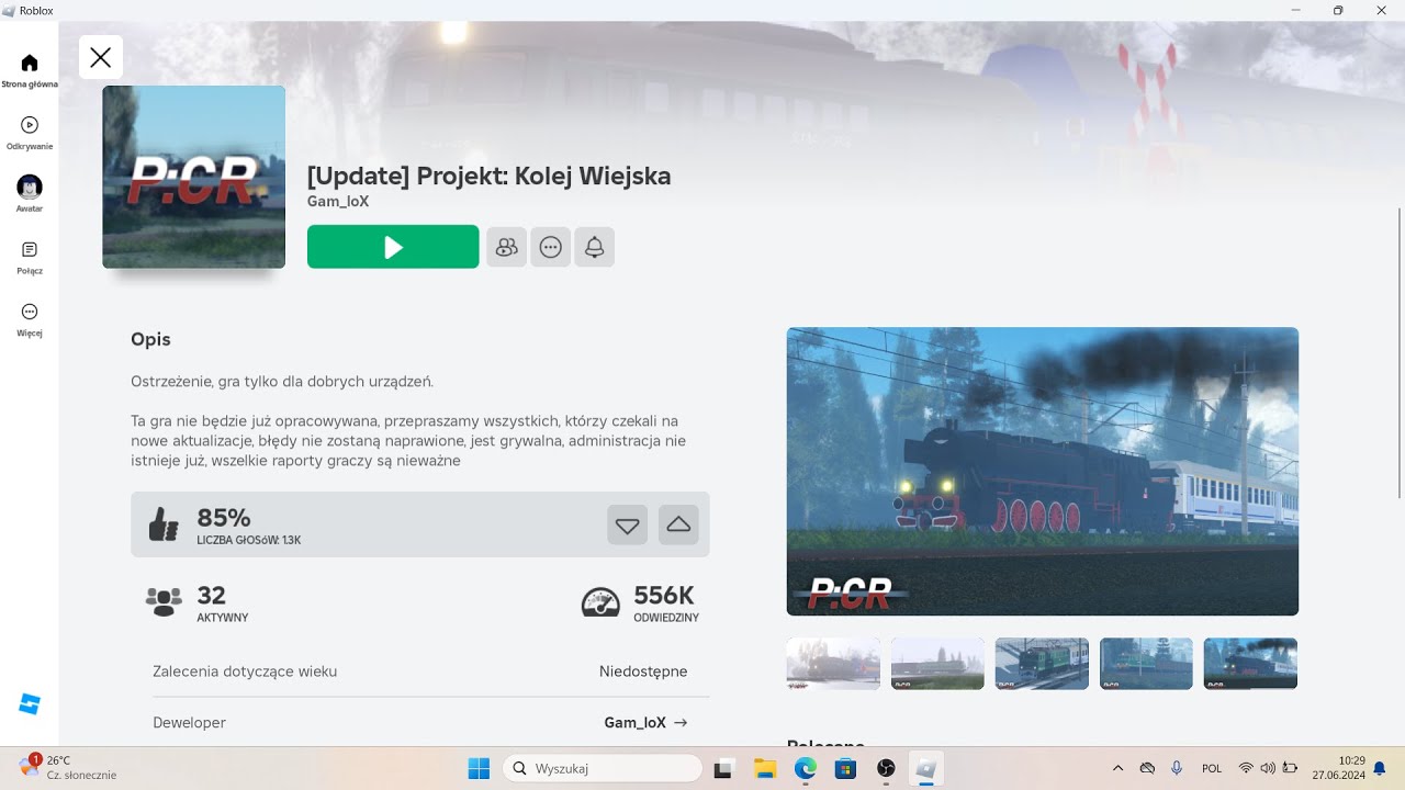 Speciał na 150 subskrypcji na moim kanale Roblox PCR Update Projekt ...