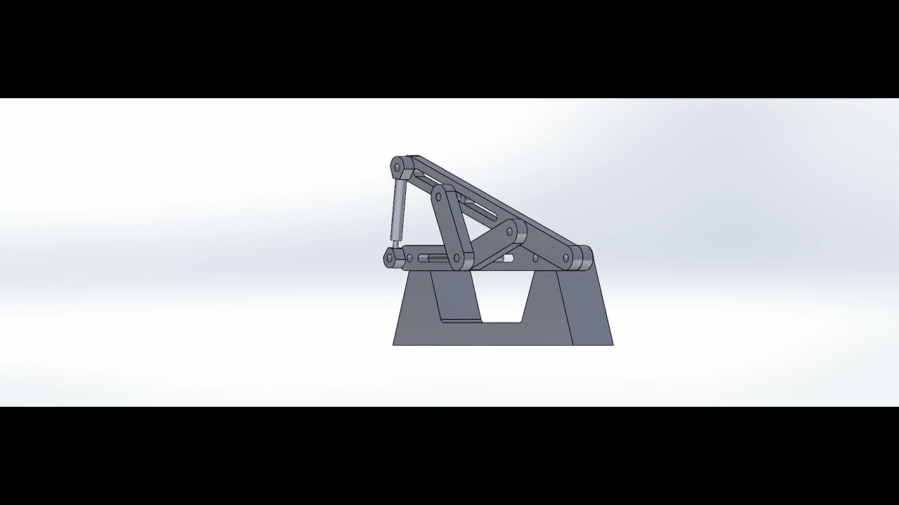 Four-Bar Angle-Type Slotted-Link Mechanism Solidworks Motion Animation ...