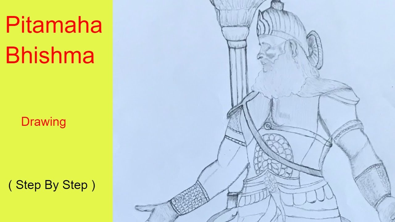 How to draw pitamah bhishma very easy for beginners - YouTube