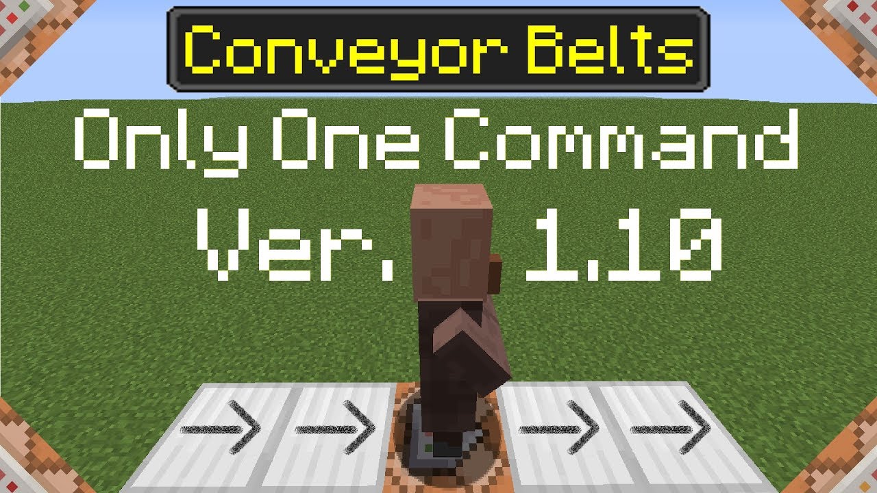 Conveyor Belts in Minecraft 1.10 | Only One Command [ENG-SUB] - YouTube