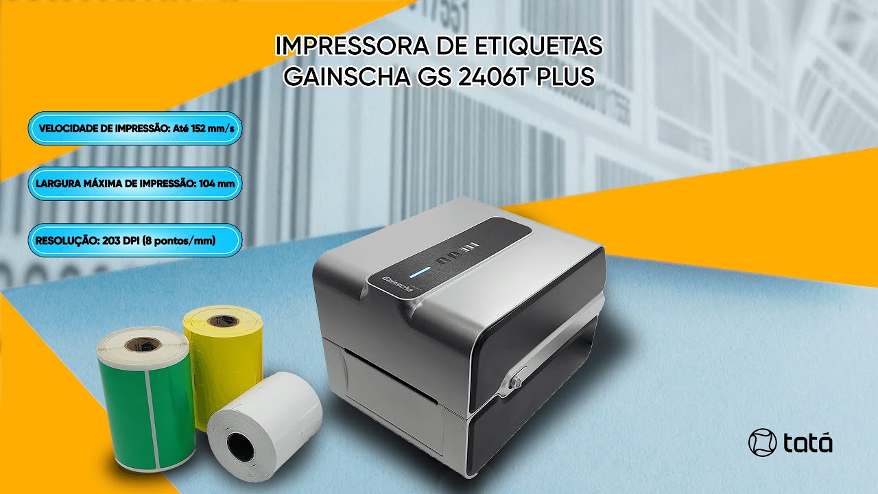 Conheça a Impressora Térmica De Etiquetas Gainscha GS 2406T PLUS - YouTube