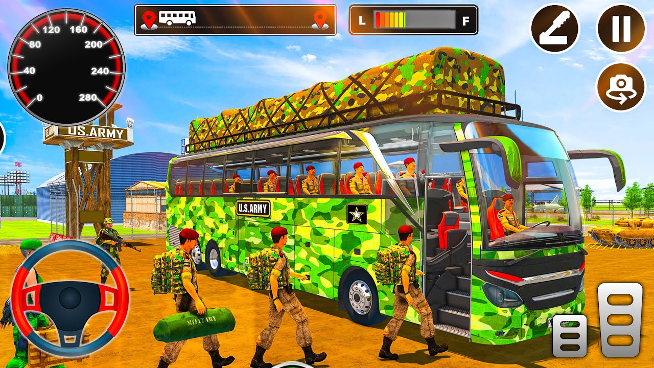 US Army Military Bus Driving - Military Bus Driving Simulator ...