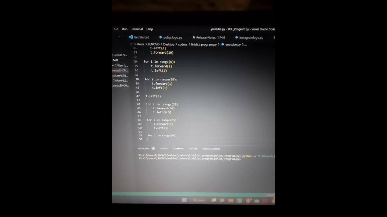 make Youtube logo using python 🤯🤯|| #vedios #python_program #tranding ...