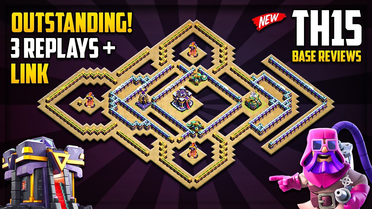 New TH15 War Base Link With 3 Replays (Only 1 Star TH15 PROOF) | Best ...