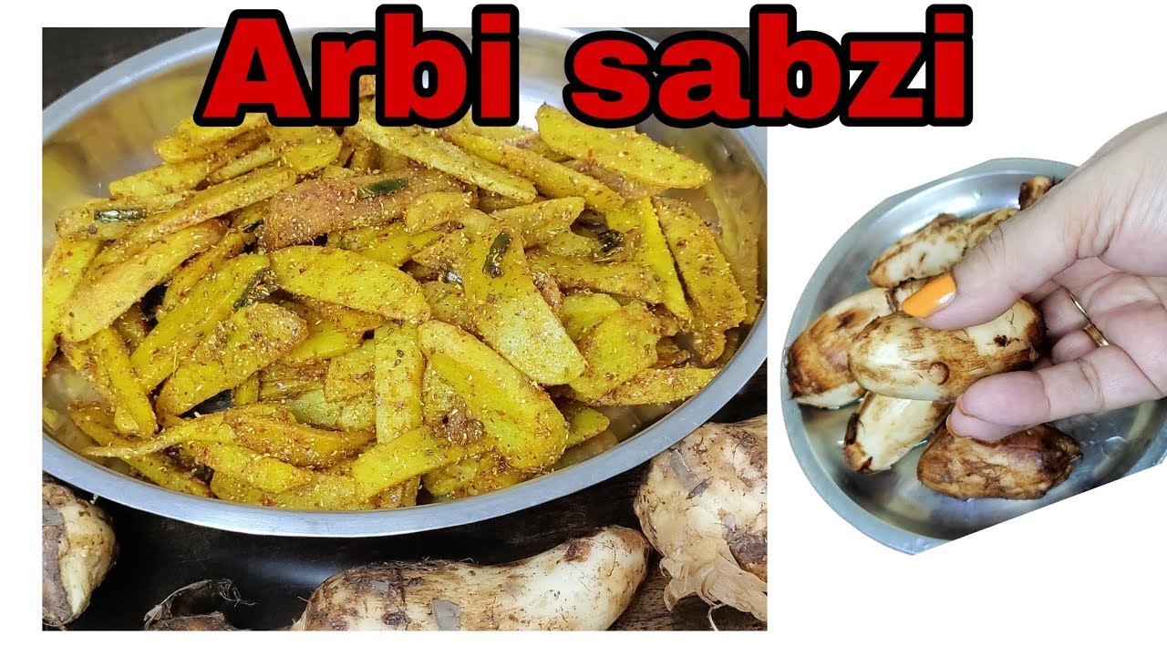 arbi ki sabji:arbi ki sukhi sabji:arbi fry recipe:quick and easy sabji ...