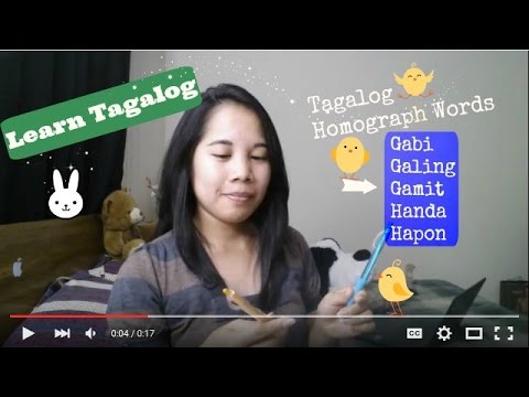 Learn Tagalog: Tagalog Homograph Words (G-H) - YouTube