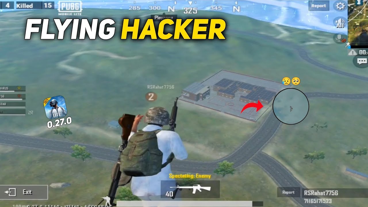 FLYING HACKER 😥🥺 | PUBG LITE NEW UPDATE 0.27.0 GAMEPLAY | PUBG LITE NEW UPDATE | PUBG LITE BGMI ...