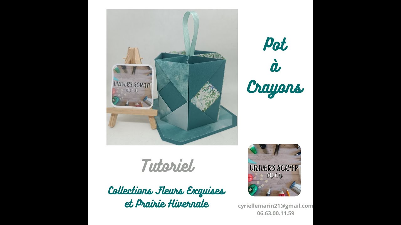 Tuto Scrap Pot à Crayons - YouTube