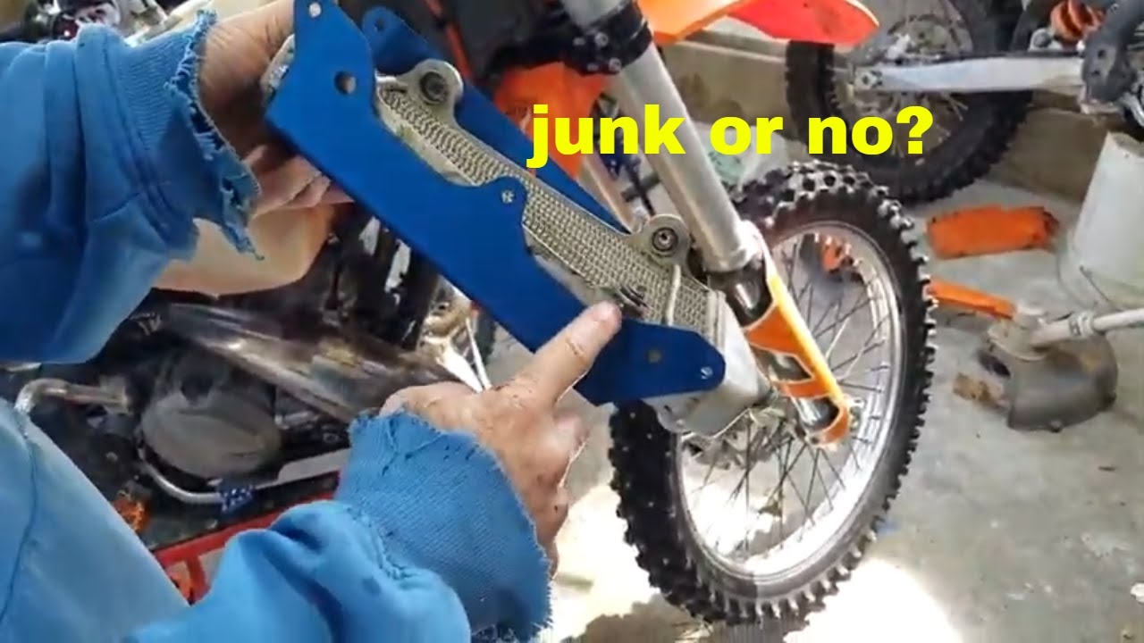 KTM 250 XC radiator braces install, 7602 Racing radiator braces ...