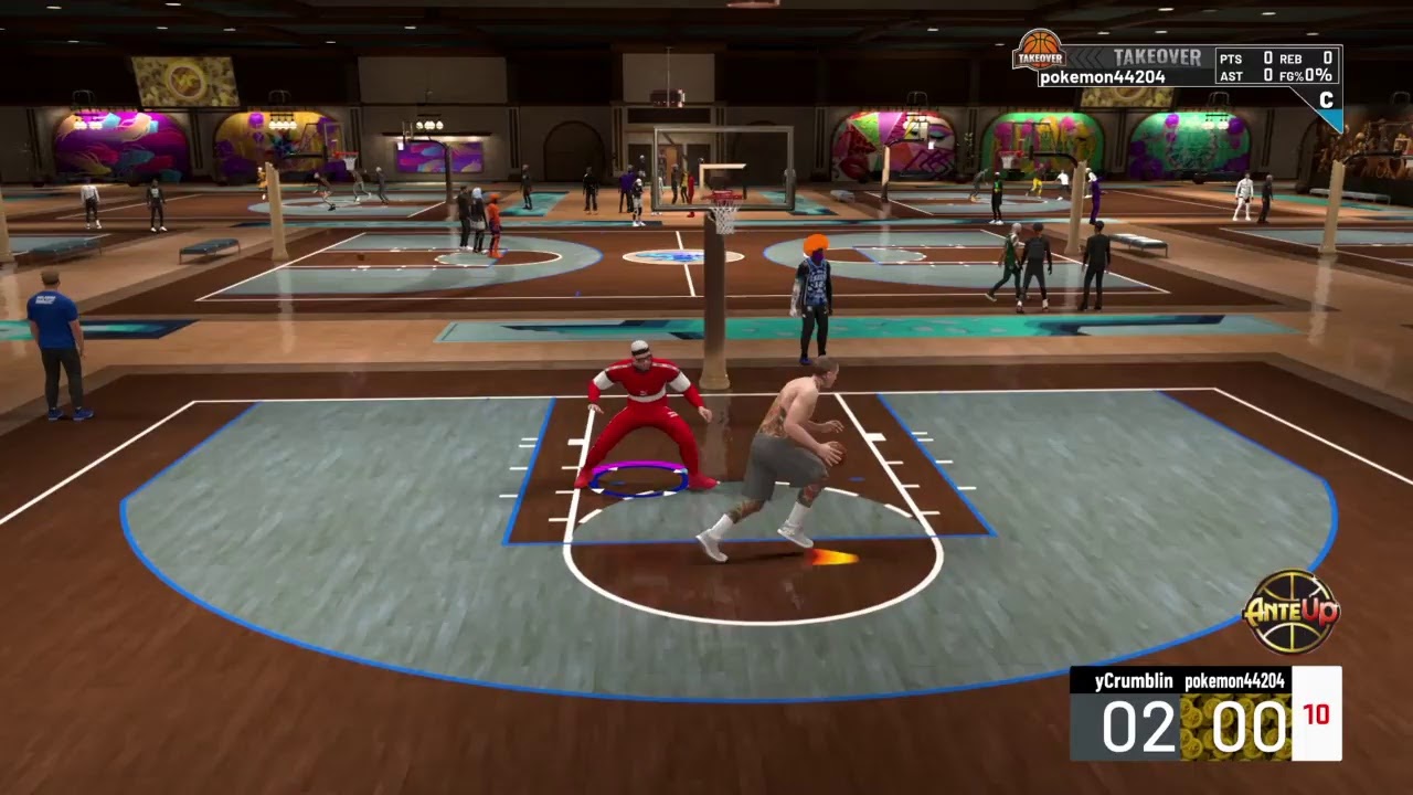 2k21 current gen 1v1 court ante up best post scorer - YouTube