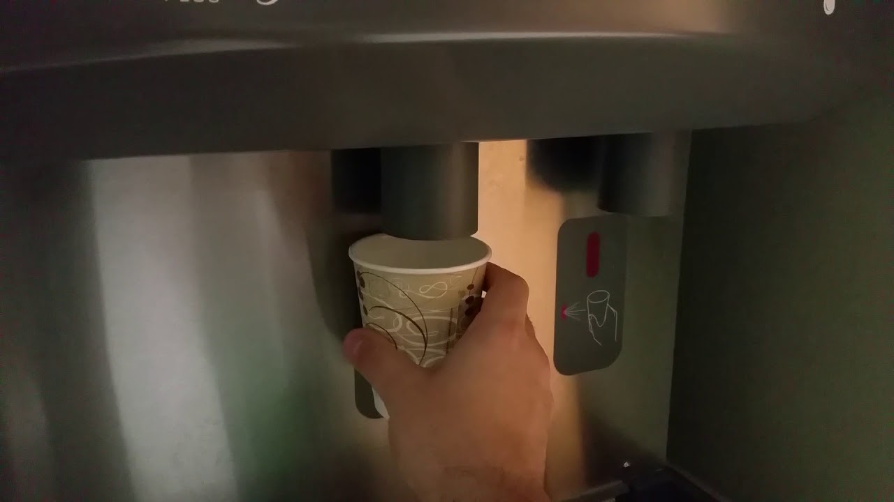 Filling A Cup With Ice Water - YouTube