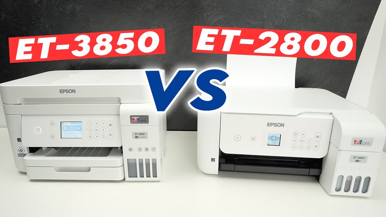 Epson EcoTank ET-3850 vs ET-2800 : Similarities & Differences - YouTube