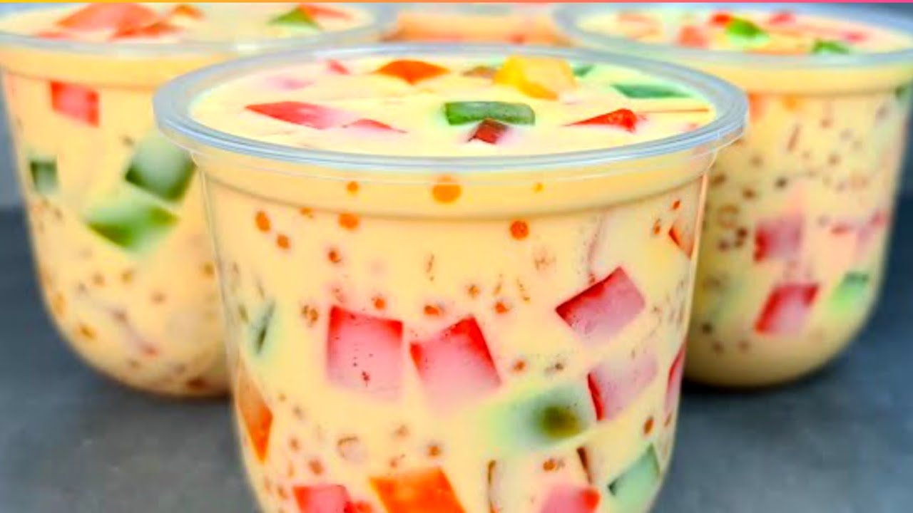 Sago Summer Drink Recipe🔝 |Sago Custard Fruits Drink | simple and Easy ...