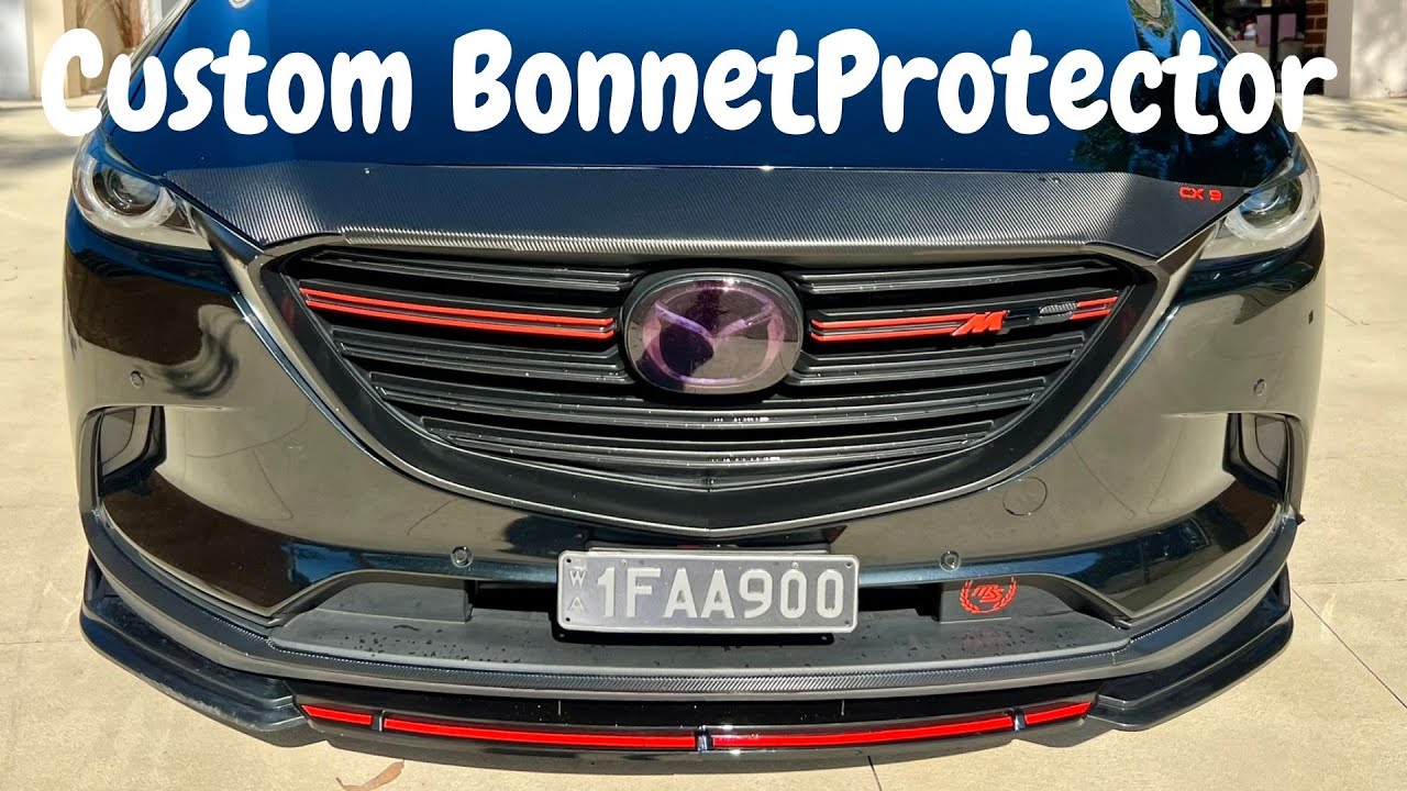 Mazda CX-9 Custom Carbon Wrapped Bonnet/Hood Protector - YouTube