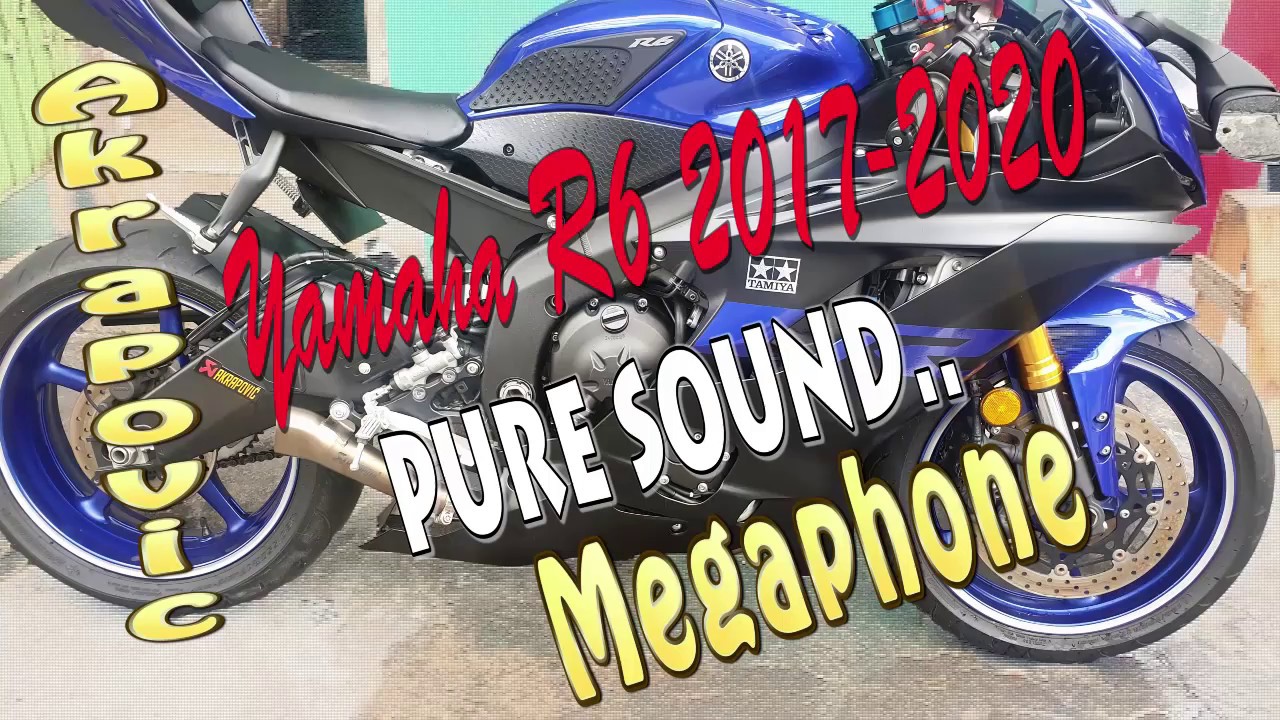 Yamaha R6 2017 2018 2019 2020 Akrapovic Megaphone Exhaust - YouTube