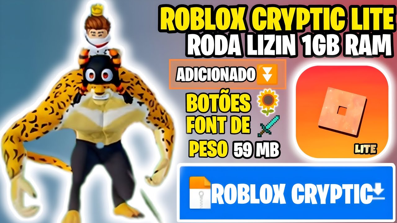 😱SAIU HOJE!! ROBLOX CRYPTIC EXECUTOR LITE RODANDO LISO EM QUALQUER ...