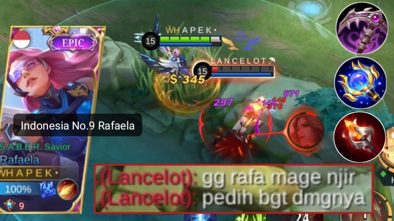 BUILD RAFAELA MAGE TERSAKIT 2022 | RAFAELA FULL MAGIC DAMAGE, DIRE HIT ...