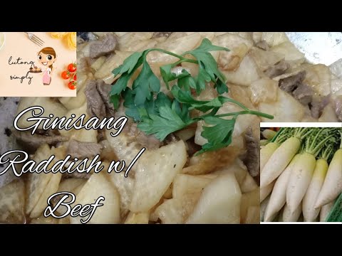 Ginisang Raddish with Beef#RECIPE64 - YouTube
