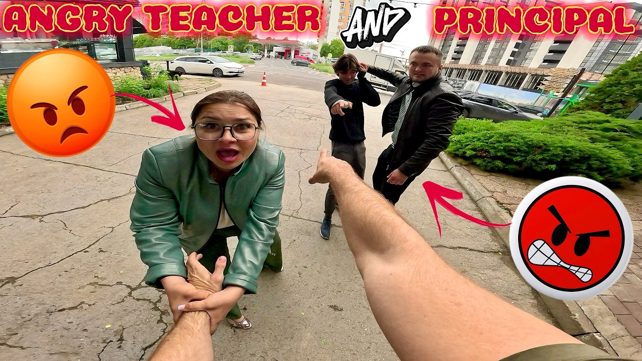 ESCAPING ANGRY TEACHER AND PRINCIPAL. WE SKIPPED THE FINAL EXAM (Funny ...