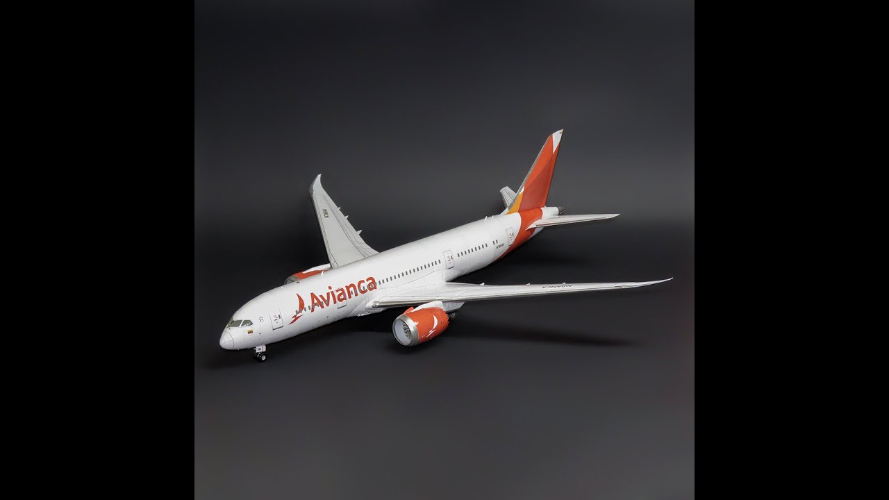 [1:120] Boeing 787 Papercraft | Assembly Instruction - YouTube