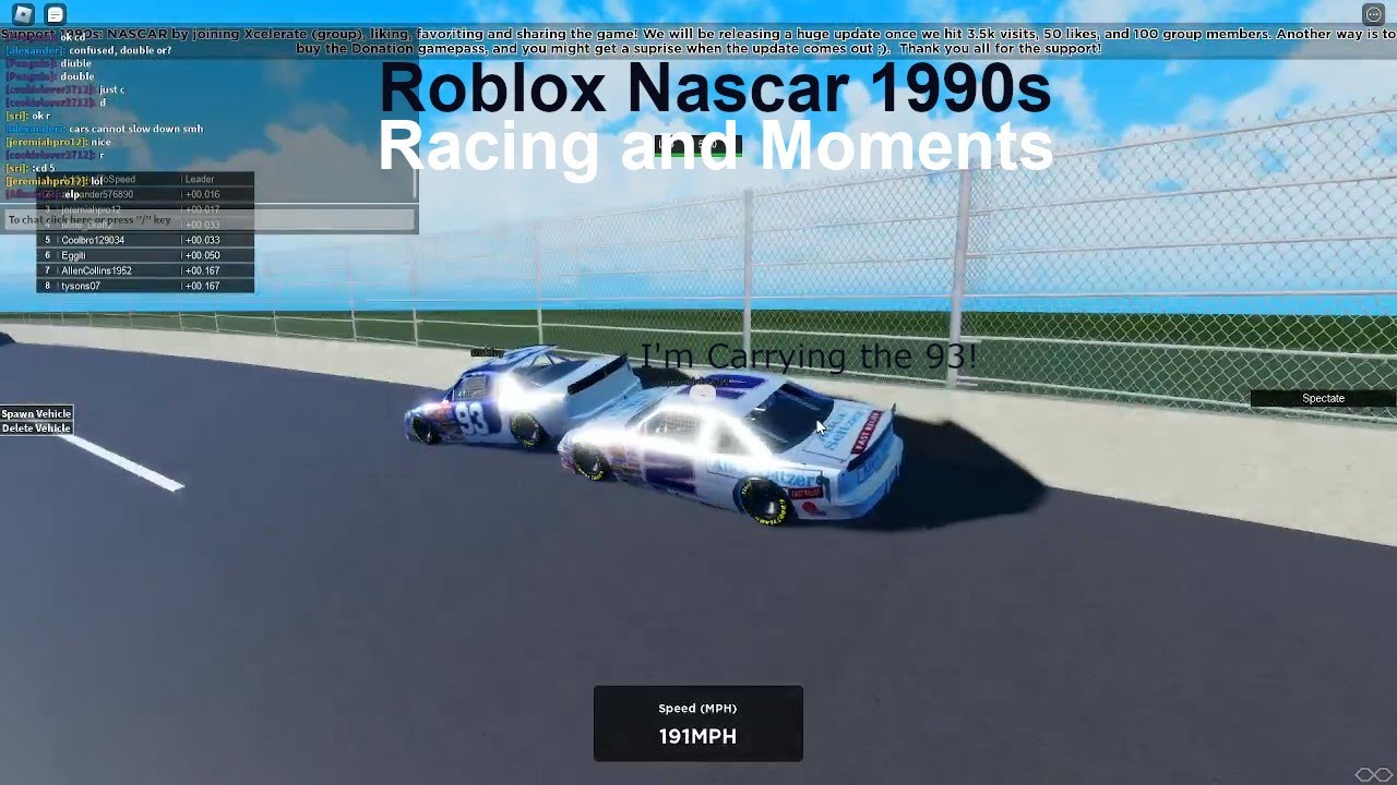 Roblox Nascar 1990s Racing and Moments - YouTube