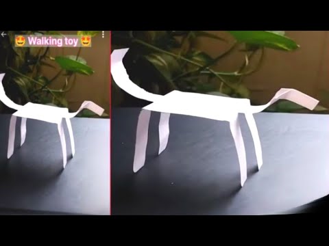 diy paper walking dog Toy | चलने वाला पेपर का Dogi 😊 - YouTube