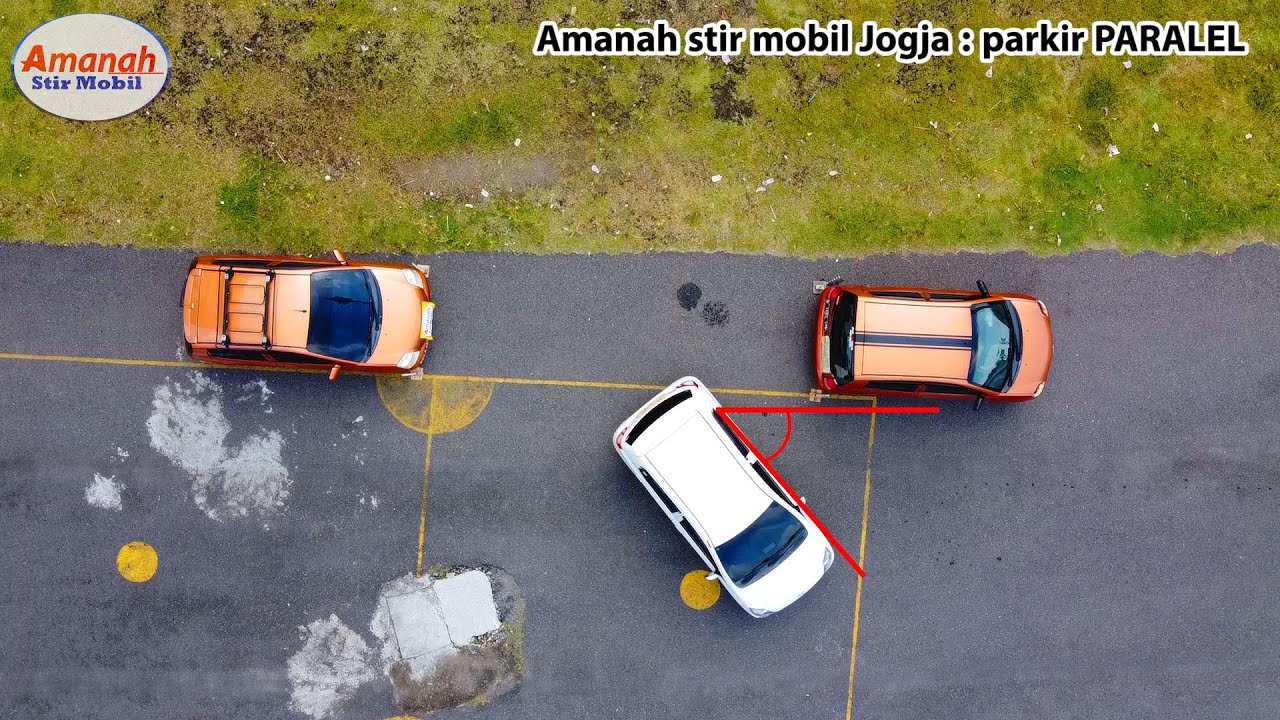 tutorial parkir paralel mudah kursus mengemudi jogja Amanah - YouTube