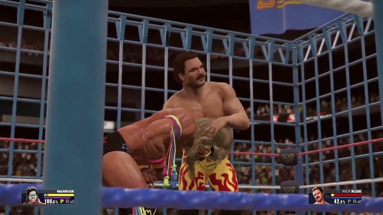 Ultimate Warrior vs Rick Rude Steel Cage Match WWE 2K15 Showcase #4 ...