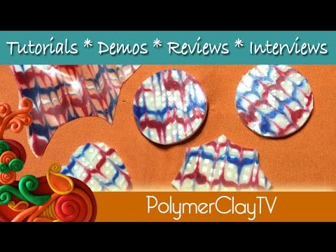 Liquid polymer Clay Ripple technique create layered glass like effects ...