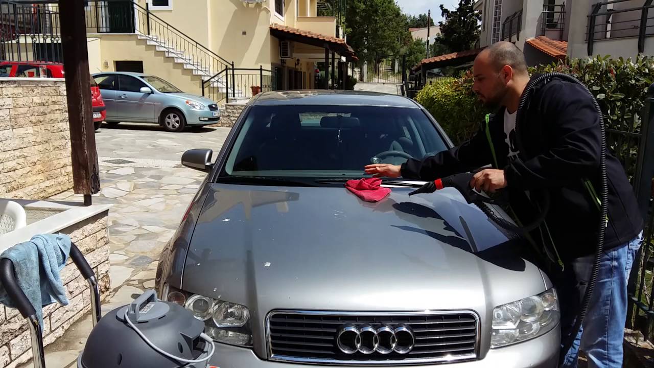 Καθαρισμος αυτοκινητου με ατμό - YouTube