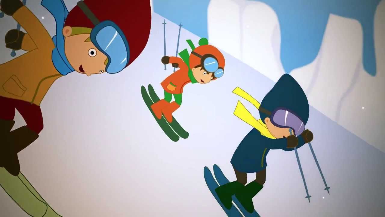 skiing animation - YouTube
