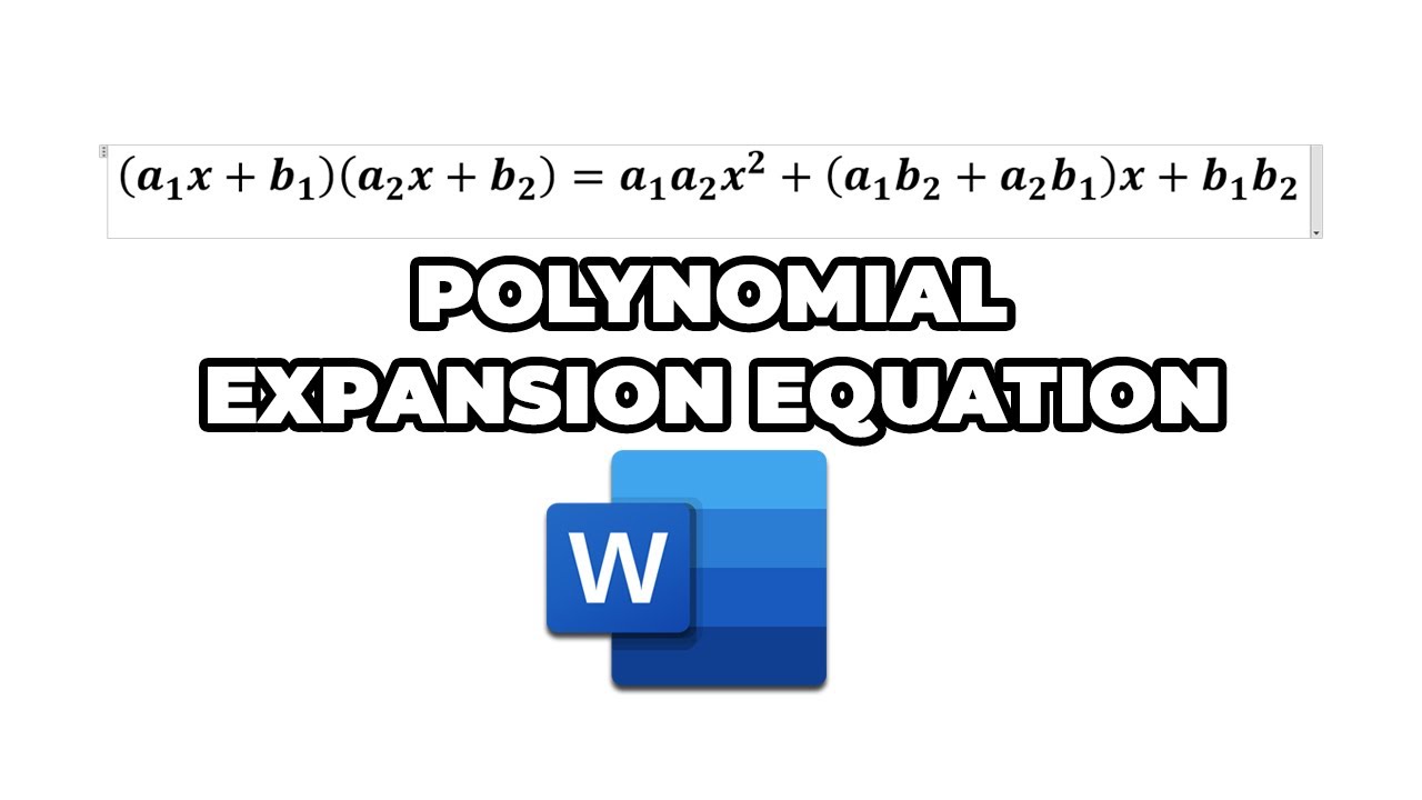 How to add polynomial expansion equation in word - YouTube