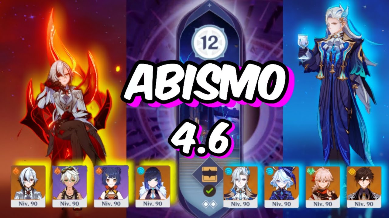 ARLECCHINO C2 // NEUVILLETTE C0 // ABISMO 4.6 FULL ESTRELLAS // GENSHIN ...