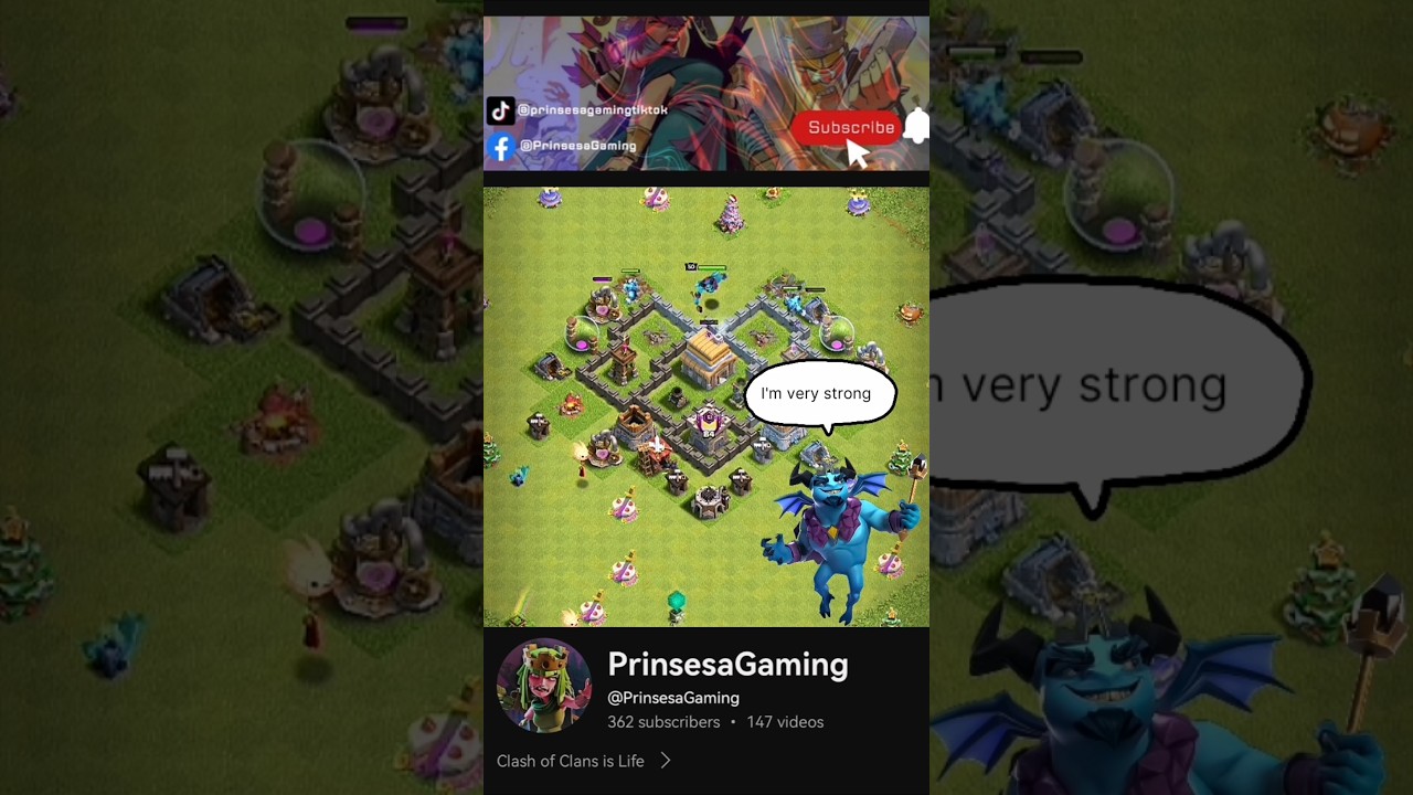 Minion Prince vs Town Hall 3🤩 #prinsesagaming #cocshorts #cocnewupdate ...