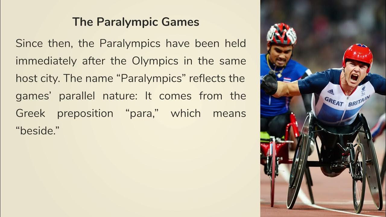 Reading Exercise with answers - The Paralympic Games || Level B - YouTube