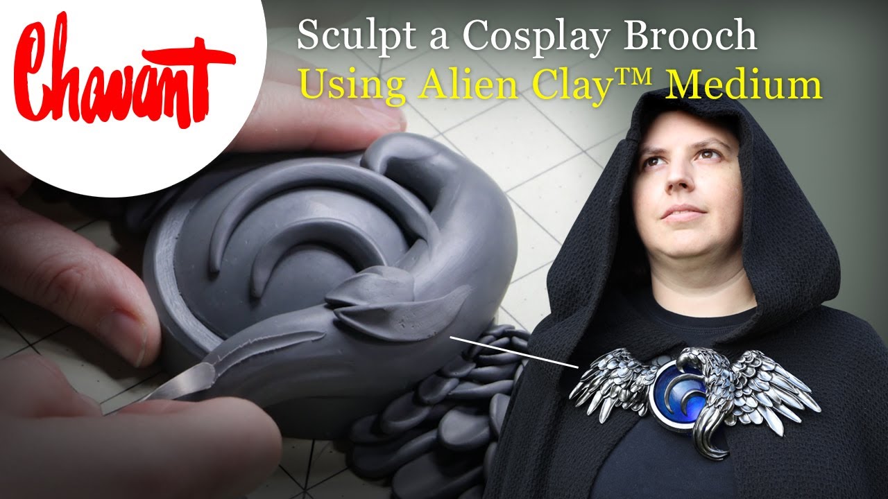 Using Alien Clay™ Medium To Sculpt a Cosplay Cloak Brooch - YouTube