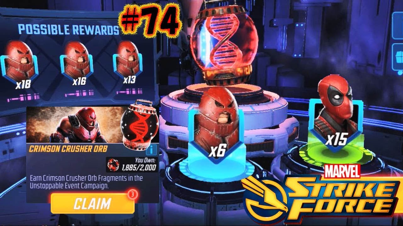 Marvel Strike Force - Unstoppable Juggernaut Orbs & Level Up #74 - YouTube