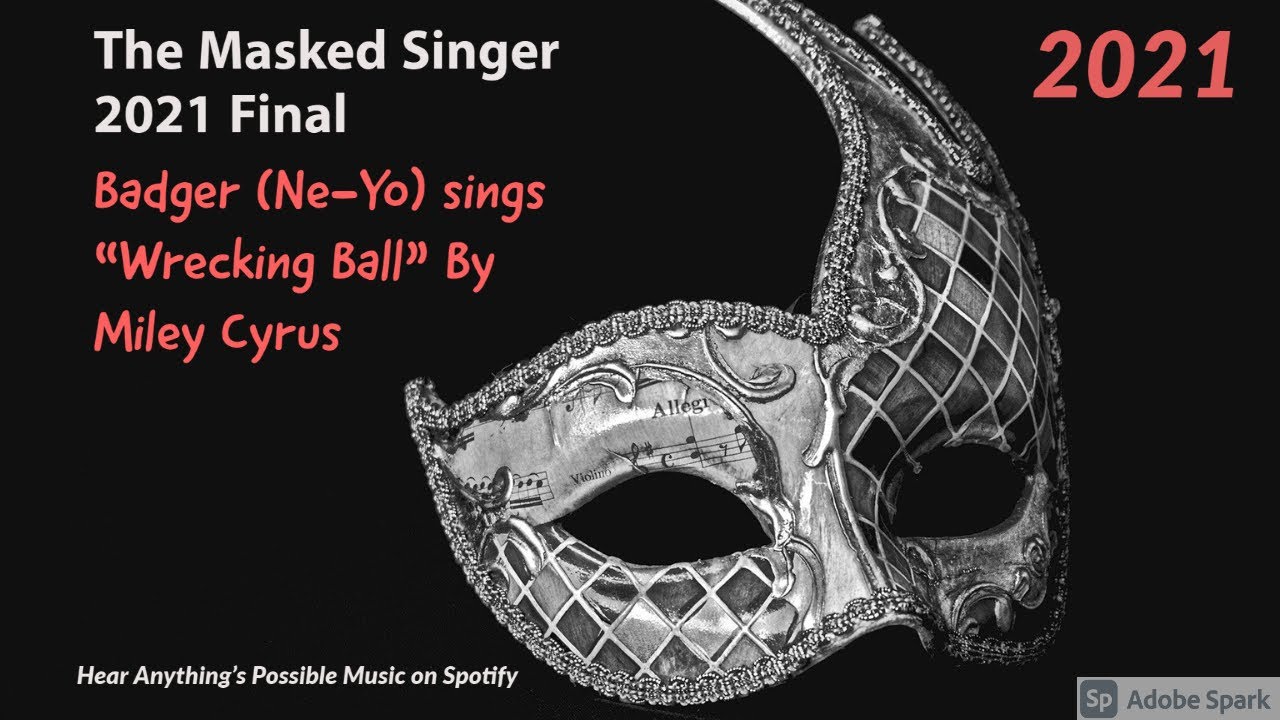 The Masked Singer UK Final 2021: Badger (Ne-Yo) sings "Wrecking Ball ...