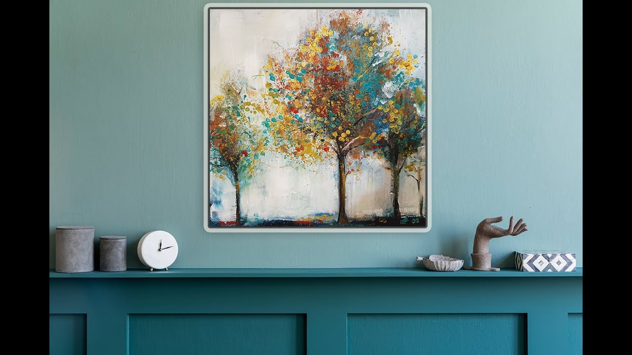 Easy Trees / Abstract Landscape Painting /Textured / For Beginners ...