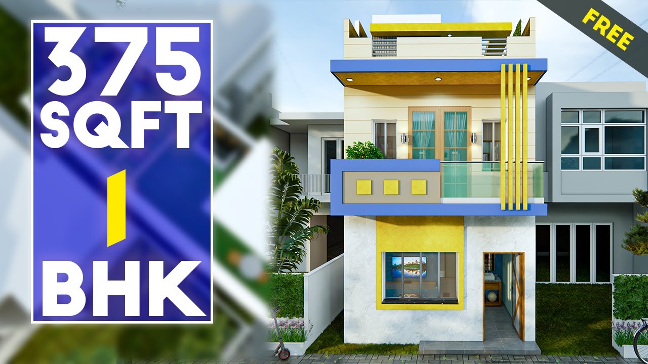 375 sqft house with modern look small house design 15x25 feet house ...