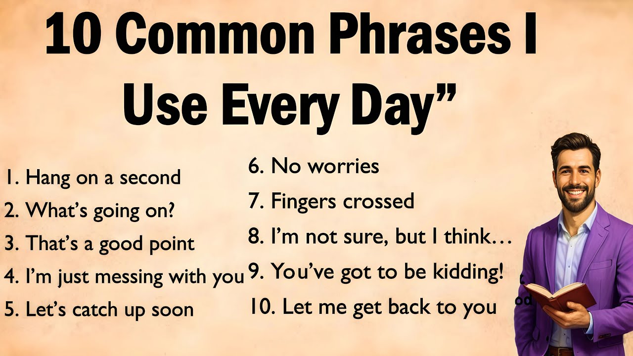 10 Common Phrases I Use Every Day” (PART 3) II Learn English Through ...