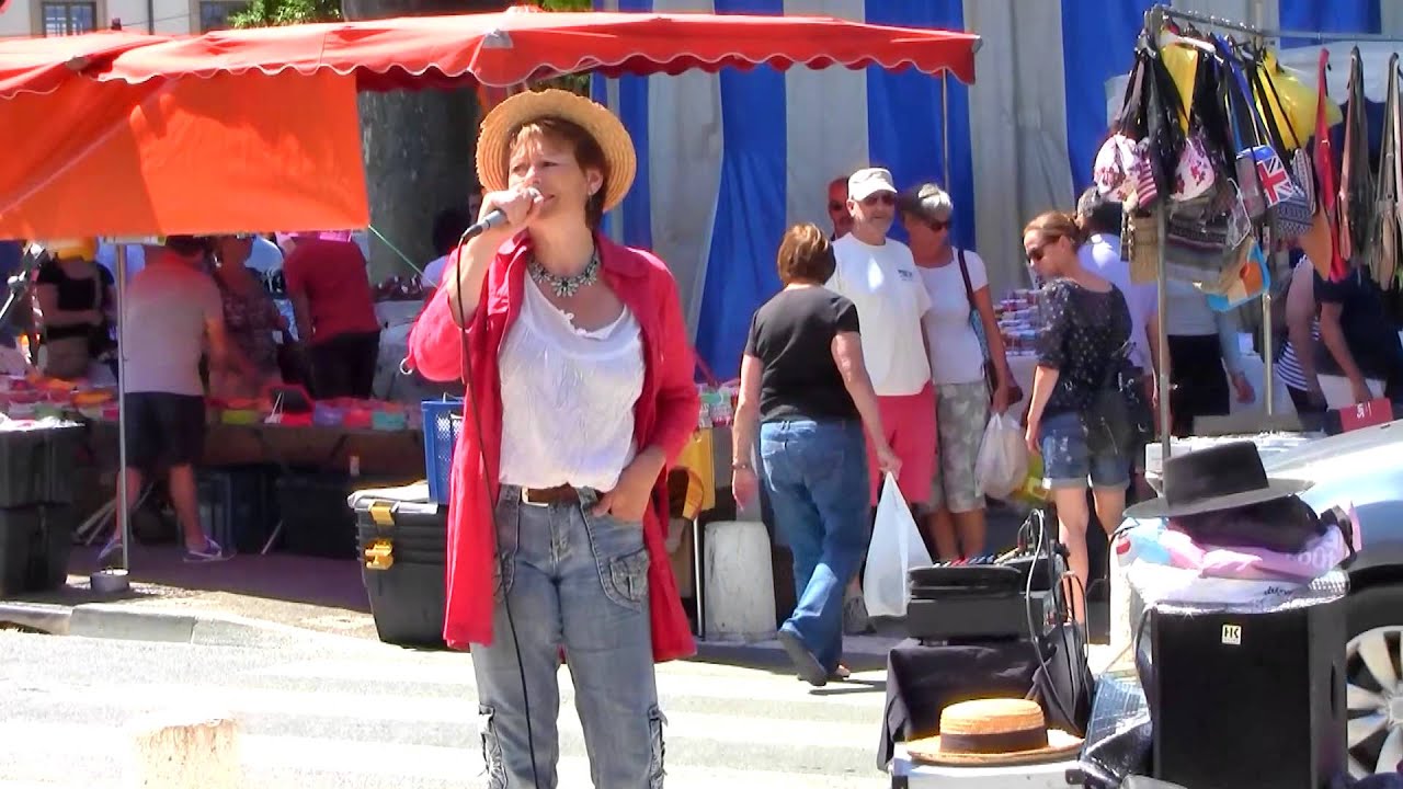French Singer & Street Performer with music, St Remy, Provence, France ...