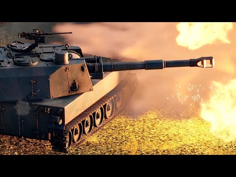 ※音量注意【ウォーサンダー】小ネタ：近接信管砲弾(HE-VT)をぶっ放す75式自走155mmりゅう弾砲(アーケード設定のテストドライブ ...